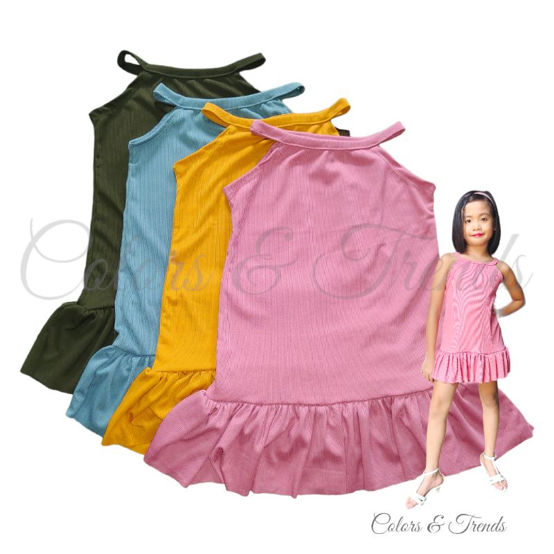 Halter Dress kids MICA (1-8yrs old) | Shopee Philippines