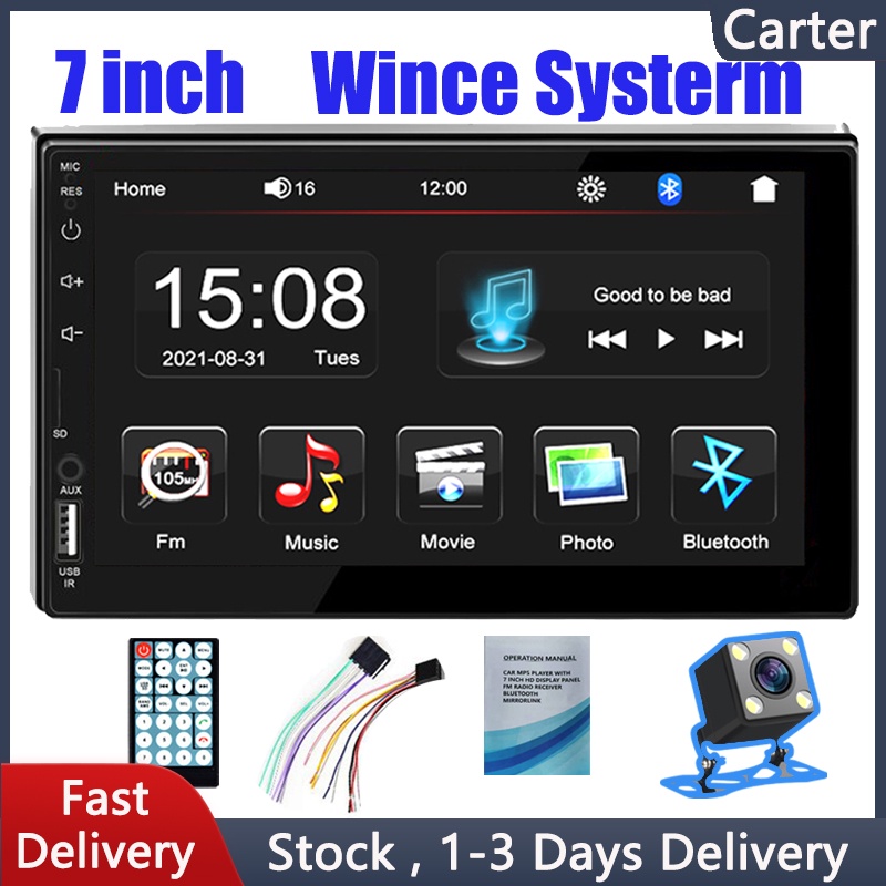 2din Car Stereo MP5 Player 2 Din 7" Touch Screen Car Radio Sterio ...
