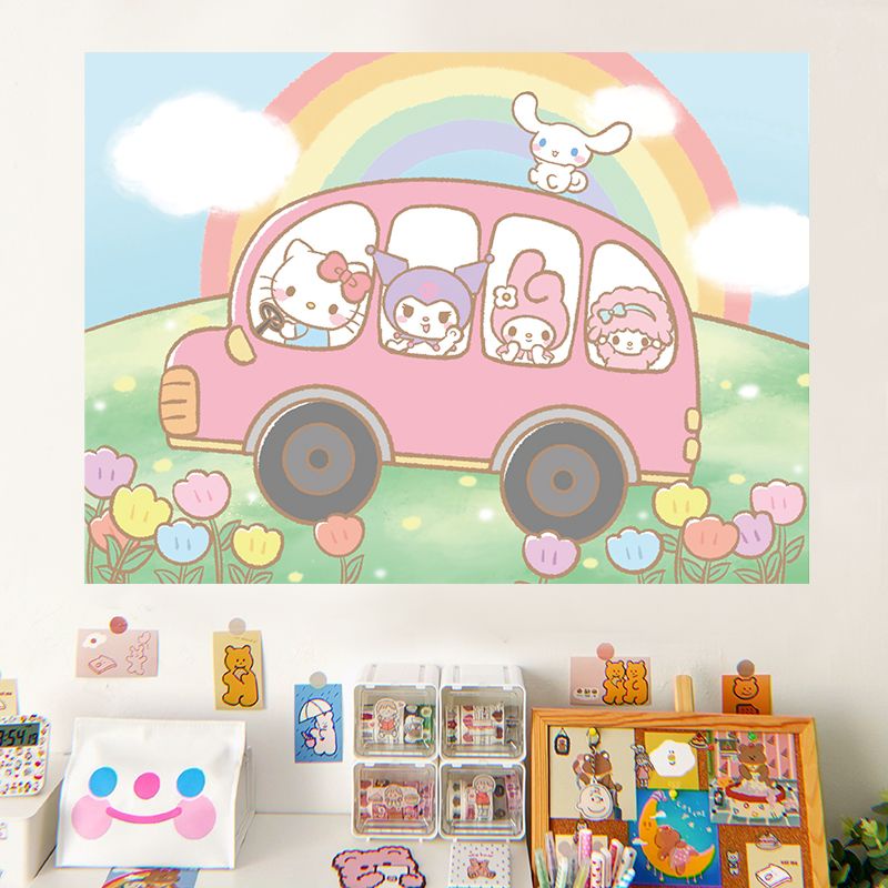 sanrio Stickers Self-Adhesive Bedroom Girls Room Decoration Wall Cute ...