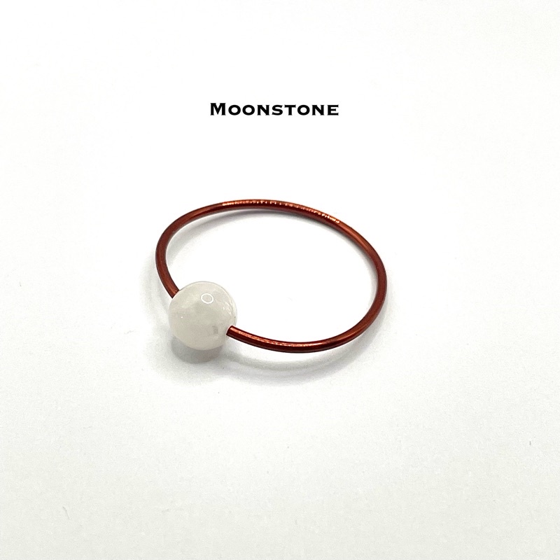 Moonstone Ring in Copper Dainty | Shopee Philippines