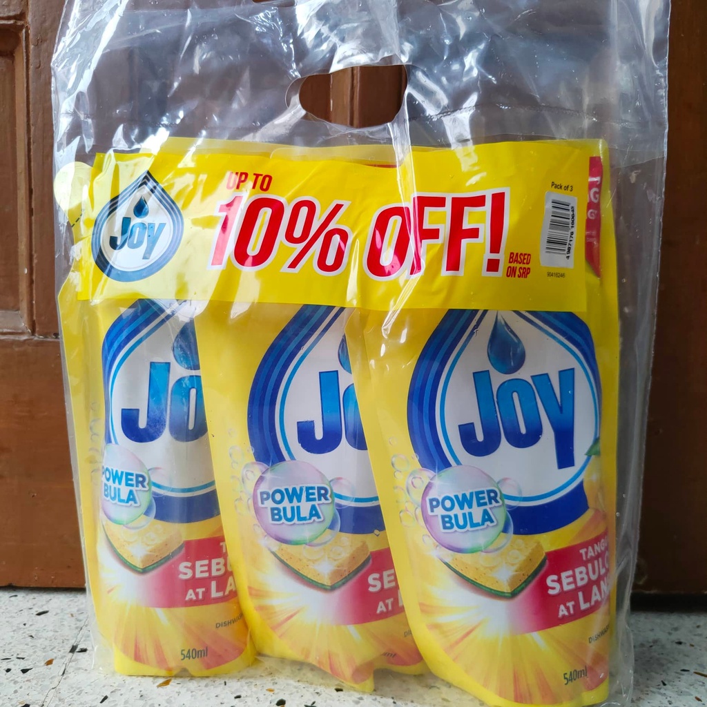 JOY Dishwashing Liquid POWER BULA - 580ML (3-PACK) | Shopee Philippines