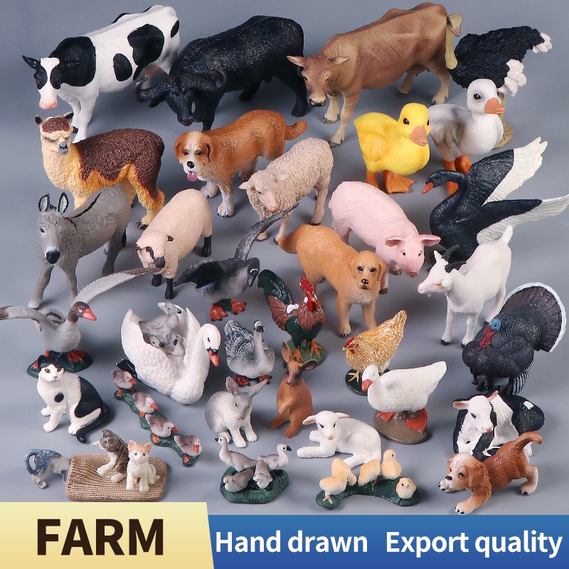 【Spot goods】Rubber Animal Figure Toy for Kids Wild Animals Farm Animal ...