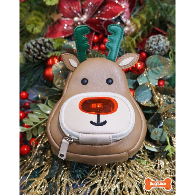 Christmas Rudolph Ruffsack with Lights | Dog Backpack with Harness for ...