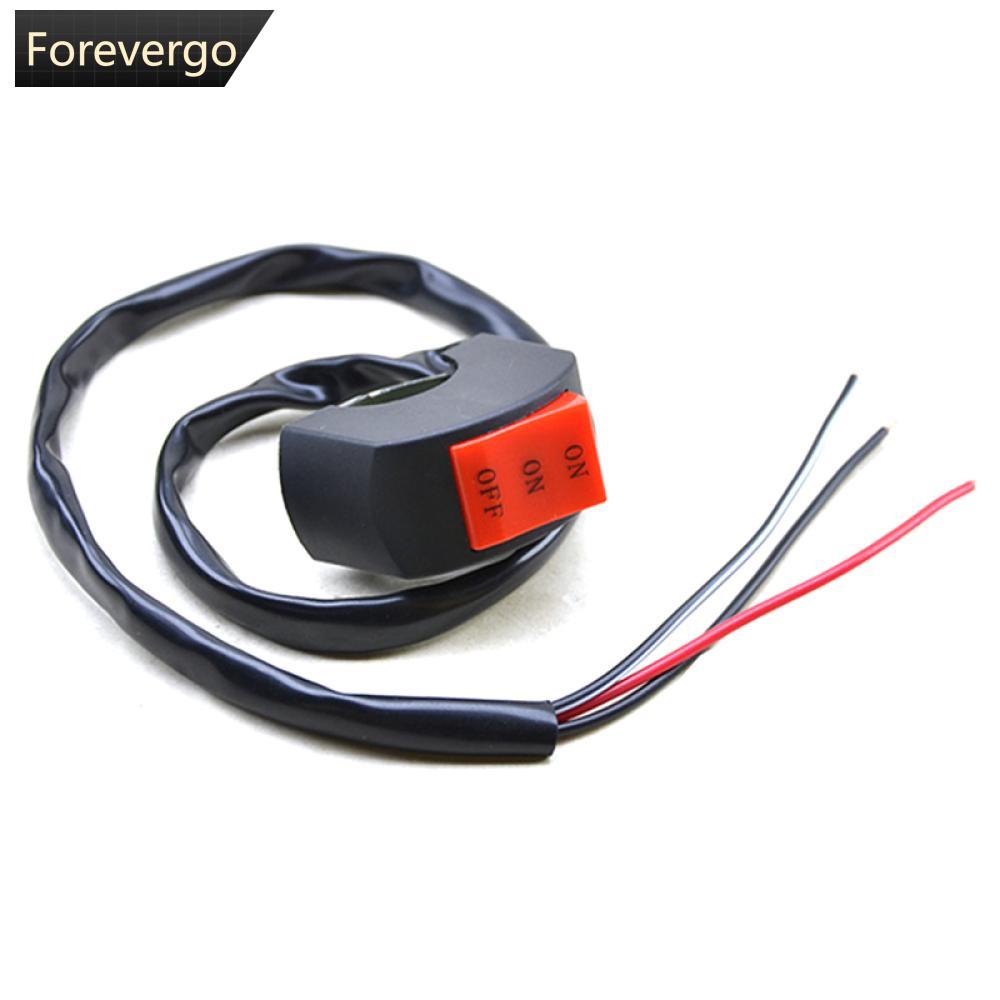 FOREVERGO Motorcycle Handlebar LED Headlight Switch Far Near Three Line ...
