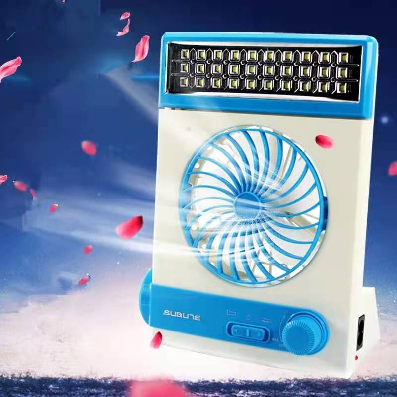 3IN1 Rechargeable Mini USB Solar Fan With LED Lights Table Lamp Kipas ...