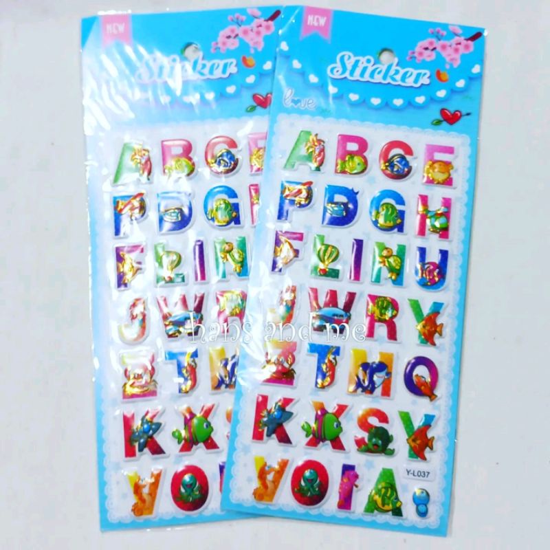 Children's Sticker Embossed List Mas Alphabet Letters | Shopee Philippines