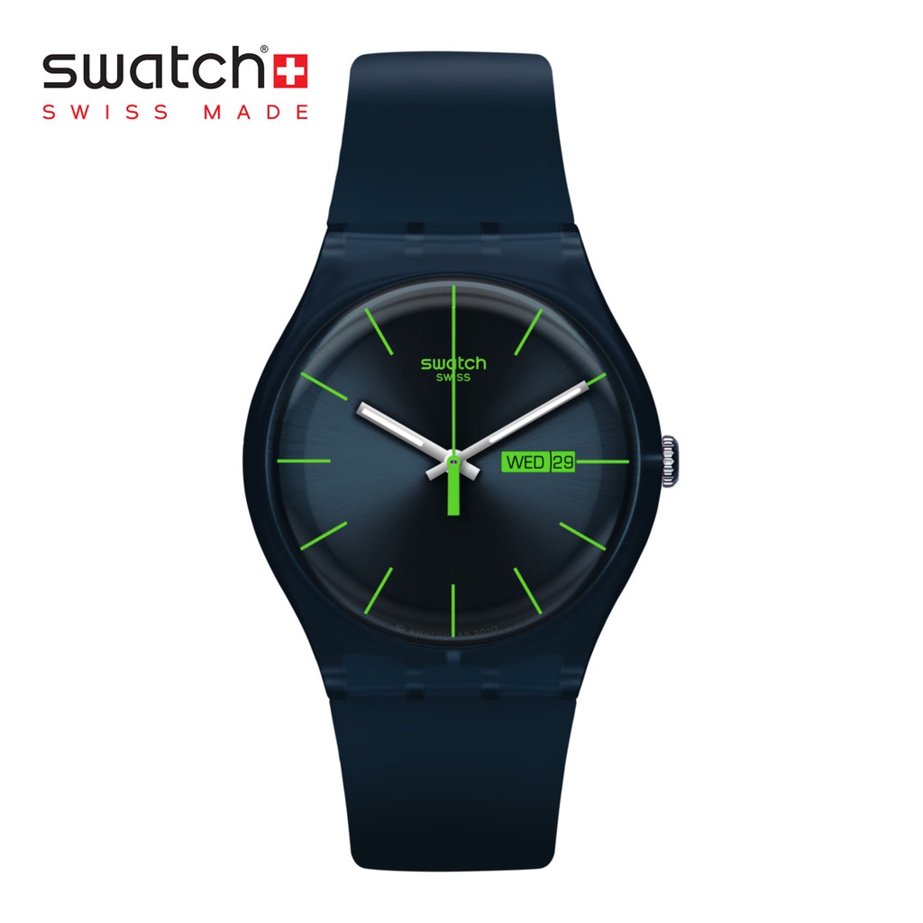 Swatch New Gent Blue Rebel SO29N704 Blue Silicone Strap Watch | Shopee ...