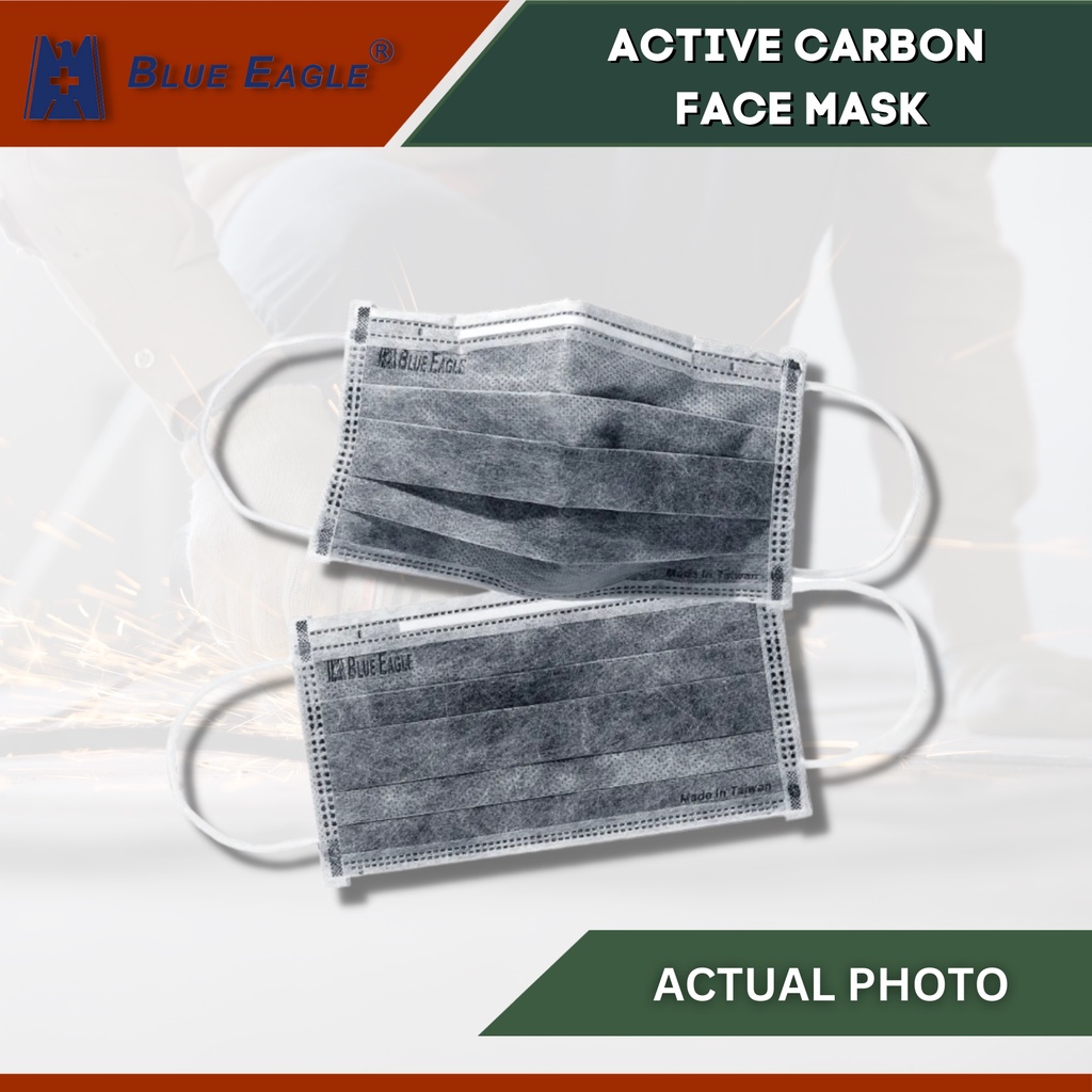 SLVR | Blue Eagle Safety - Active Carbon Face Mask 4-ply Multi Purpose ...