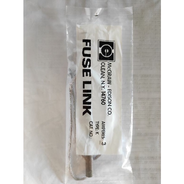 Fuse Link 3 & 6 Amperes Original 10-20kva Transformer Olean N.Y. USA ...