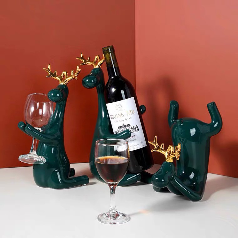 (HIGH QUALITY IMPORTED PRODUCTS) Decorative wine and glass shelves, novel, eye-catching, set of ...