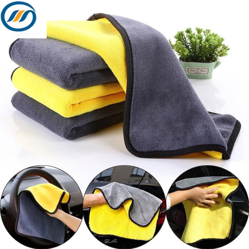 GM multipurpose double-sided thick towel home car coral fleece super ...