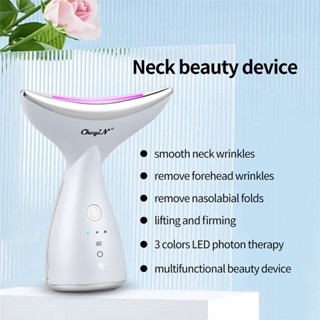 CkeyiN Neck Face Massager Slimming Vibration Led Photon Therapy V Line ...