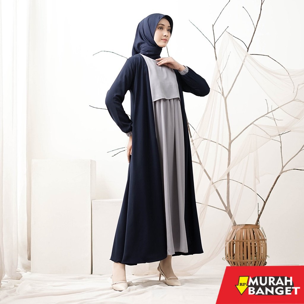 Latest plain combination Gamis model 2022 Miramim Muslim Gamis ...