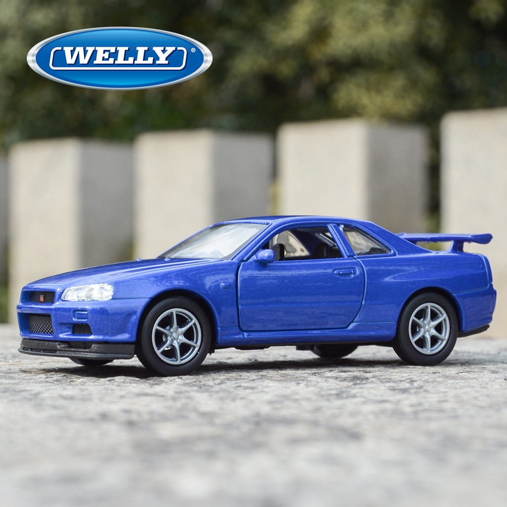 Welly 1:36 Nissan Skyline GT-R R34 Static Die Cast Vehicles Collectible ...