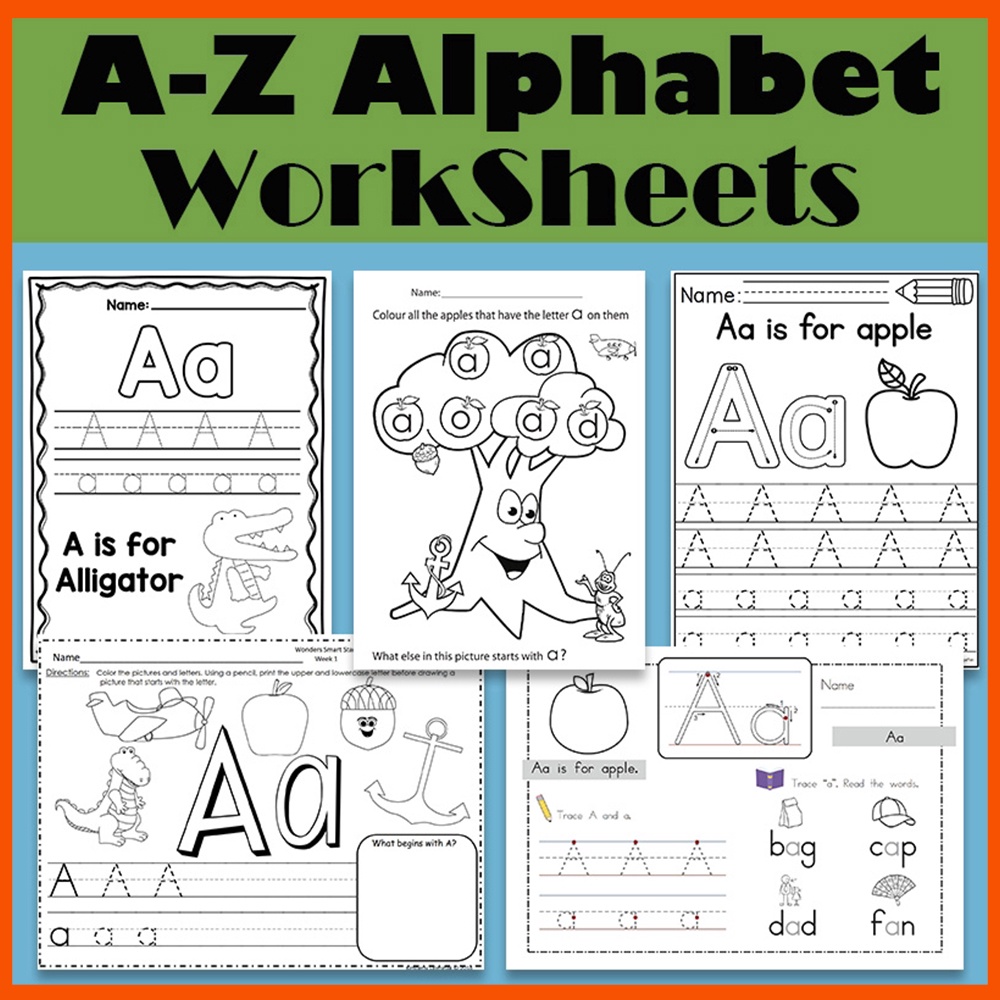 Kid A-Z Alphabet Tracing Workbook Tracing Colouring Book For Kids ...