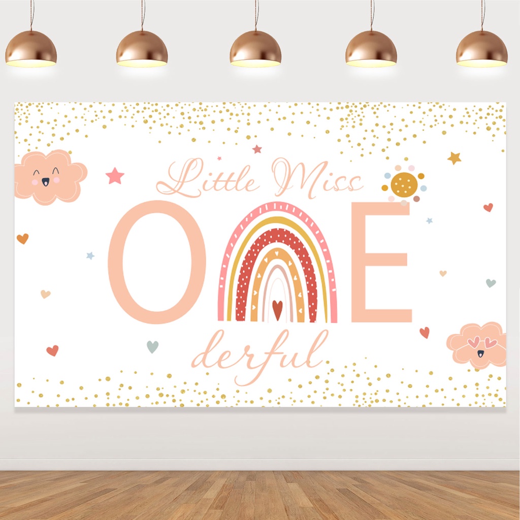 FANGLELAND Boho Rainbow 1st Birthday Backdrop Decorations, 3.2*4.9ft ...