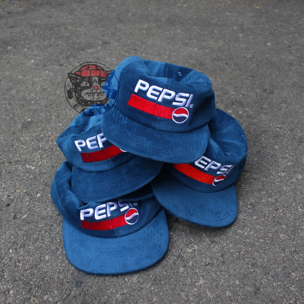 Vintage Corduroy Pepsi Hat | Shopee Philippines