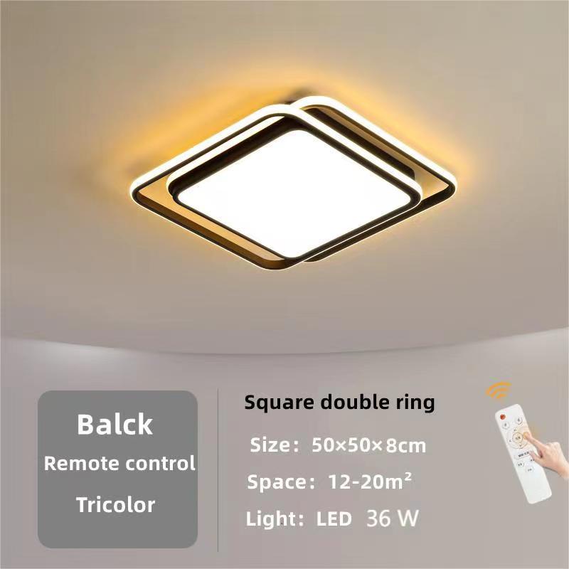 Nordic Tricolor Dimming LED Ceiling Light Bedroom Center Lights Ceiling ...