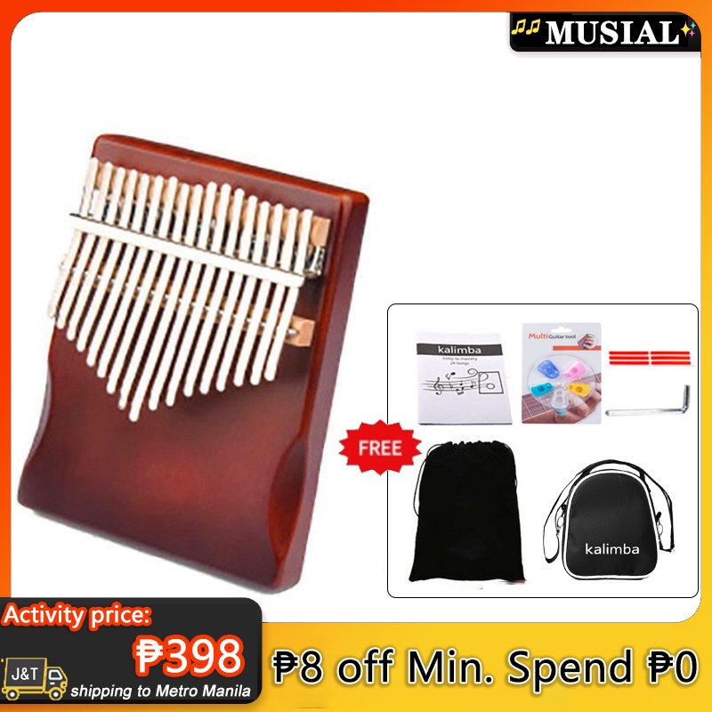 Kalimba Thumb 17 Key Kalimba Solid Mahogany Thumb Finger Piano Full Set ...
