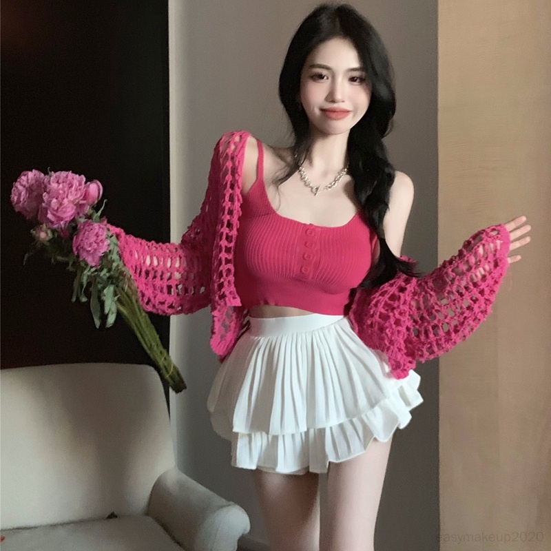 Womens Camisole Camisoles Korean Sexy Solid Color Slim Short Bottoming 5319