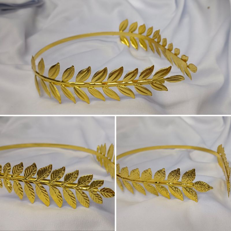 Greek leaf / balagtasan leaf crown metal / bohemian leaf in | Shopee ...