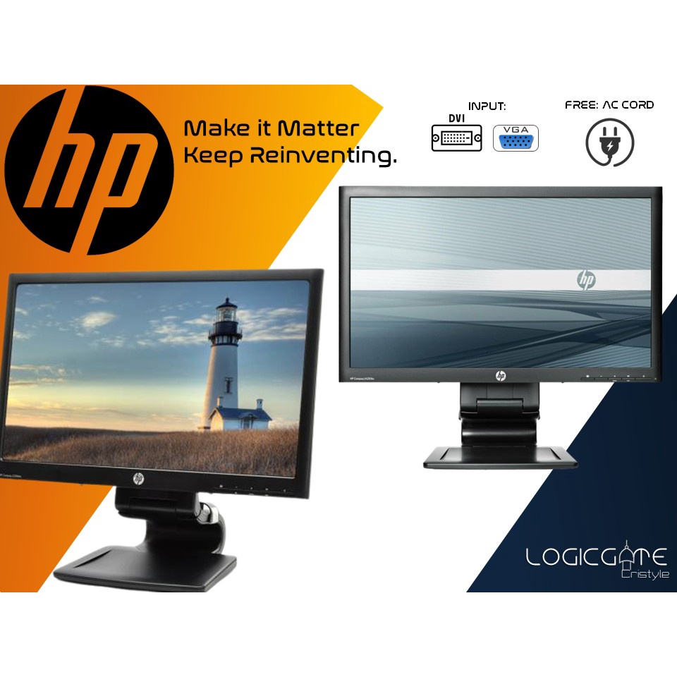 HP 22 inch LA2206X LED Monitor Free Ac cord | Shopee Philippines
