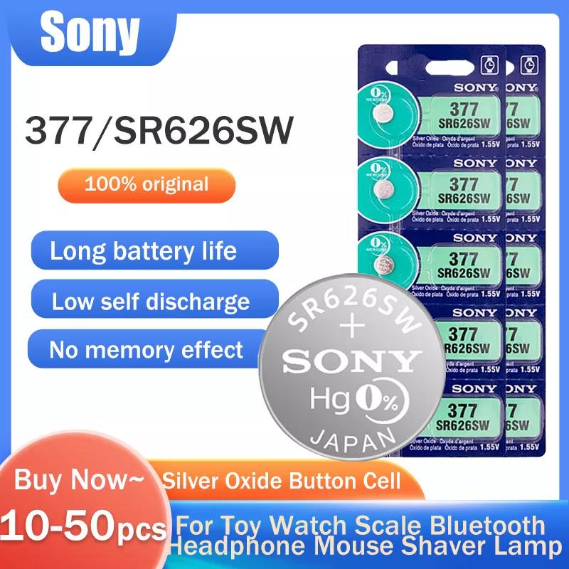 10-50pcs Sony 377 SR626SW SR626 377A AG4 LR66 1.55V silver oxide ...