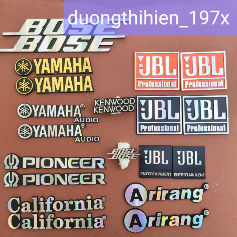 Set of 2 beautiful speaker logos, speaker decoration stickers, speaker ...