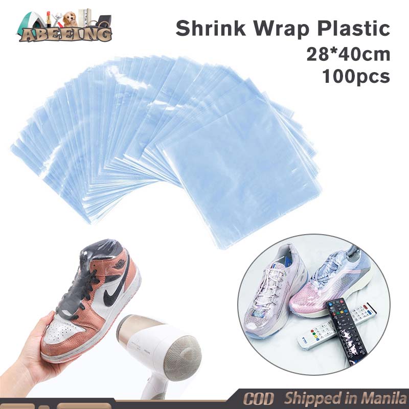 100Pcs PVC Heat Shrink Wrap Bags 28*40cm Shrink Wrap Plastic Bag ...
