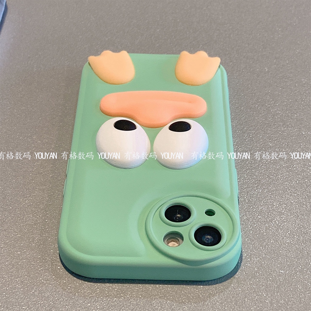 Mint green for iPhone 13 phone shell Cartoon 3D Duck Apple 11/12 promax ...
