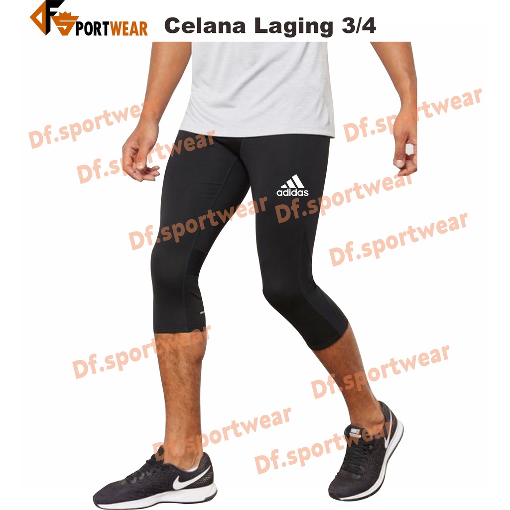 3/4 Leggings Cuff Pants Men Women's Sports Inner Pants | Shopee Philippines