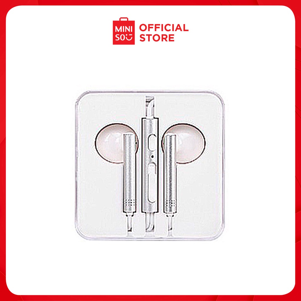 MINISO Wire Control In Ear Earphones With Mic Model | Shopee Philippines