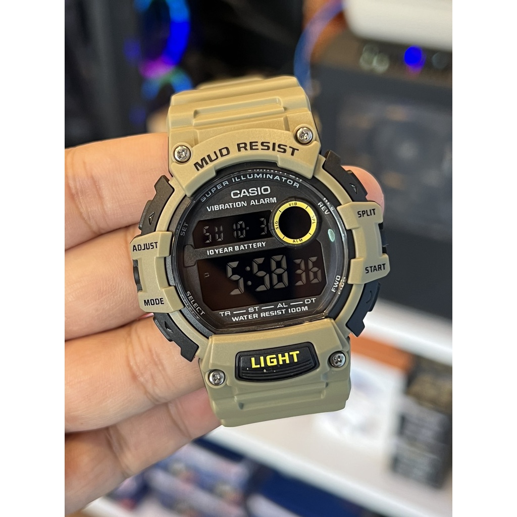 ORIGINAL CASIO Mud Resist Digital Resin Band Men's Watch TRT-110H-5BV ...