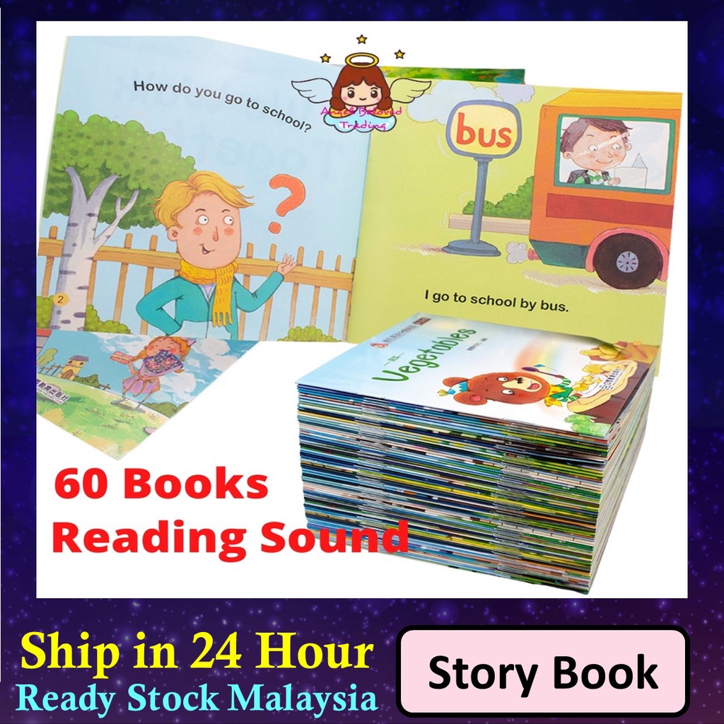 60 Books Set English Story Book for Kids Learning Buku Budak Bedtime ...