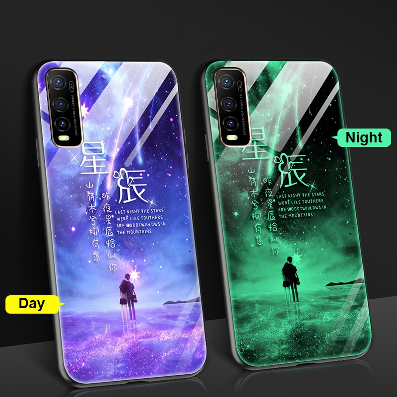Hard Case Vivo Y20i Night Glowing Fashion Shockproof Casing Y20i 2021 ...