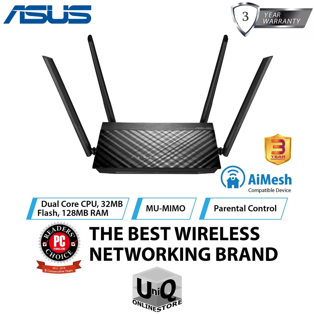Asus RT-AC59U V2 (AC1500) Dual Band Gigabit WiFi Router with MU-MIMO ...