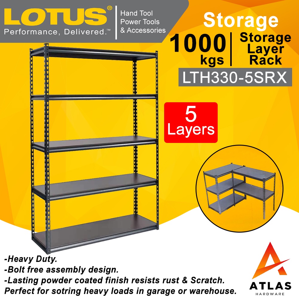 Lotus 5 Layer Storage Rack 1000kgs LTH330-5SRX | Shopee Philippines