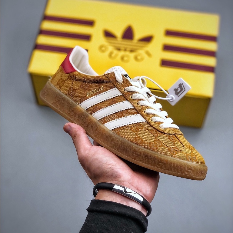 Gucci x Adidas Originals Gazelle Low cut Skate Shoes Casual Sneakers ...