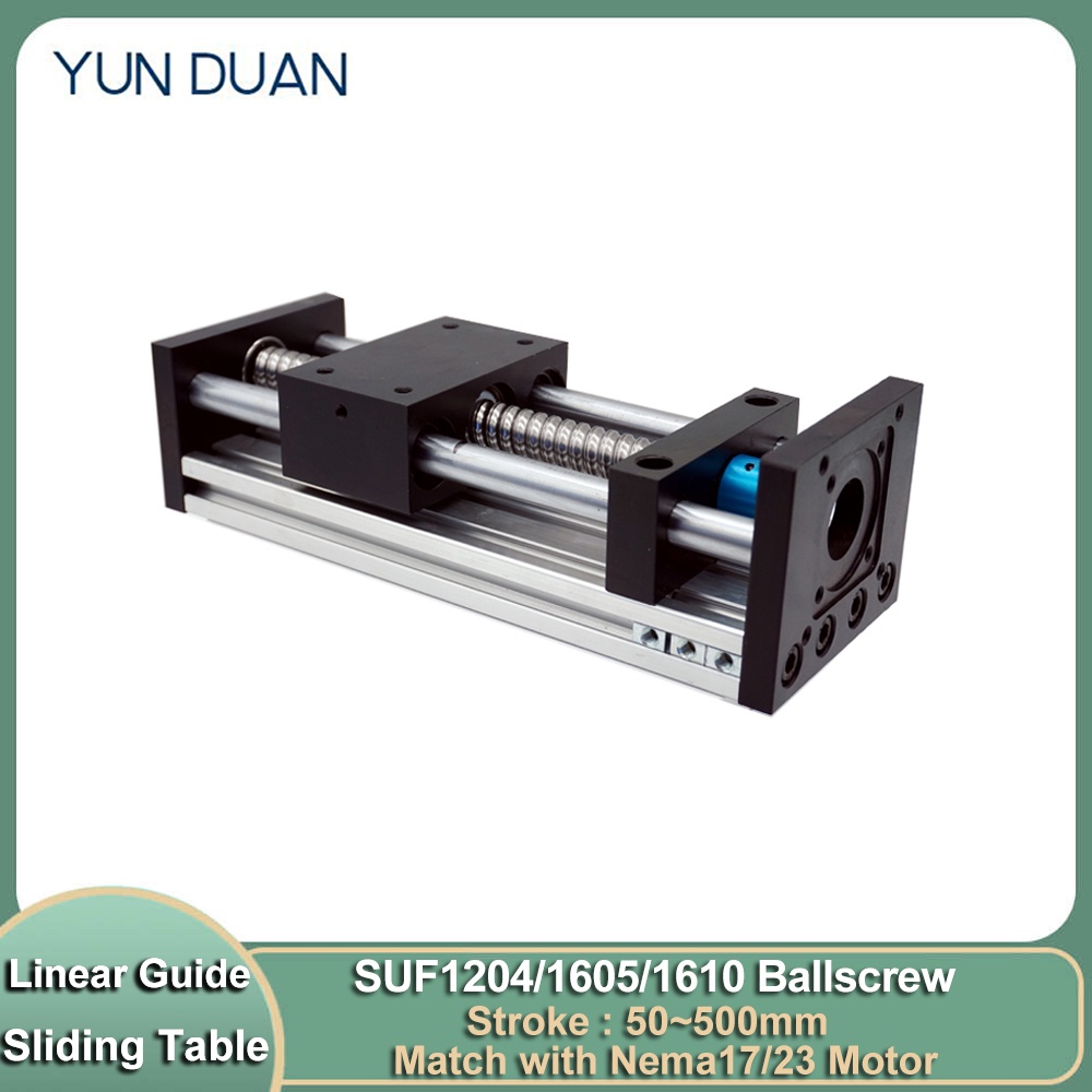 50-300mm Stroke Module Linear Guide Stage Electric Optical Axis Sliding Table SFU1204/1605/1610 ...