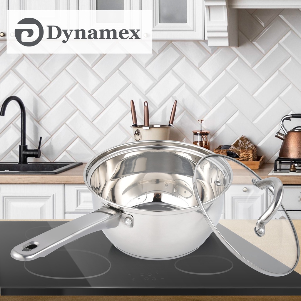 Dynamex 18cm Primera Induction Sauce Pan Stainless Steel Cookware with ...