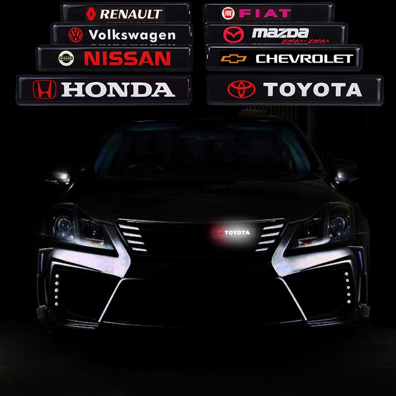 Car front mesh LED lights Luminous mesh lights Personalized appearance ...