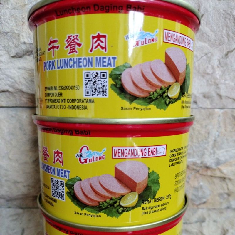 Pork LUNCHEON MEAT/GULONG PORK HAM 397 Grams (non halal) | Shopee ...