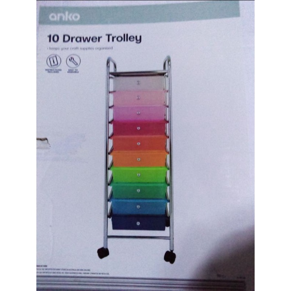 Ten drawer trolley anko brand (Australia) | Shopee Philippines