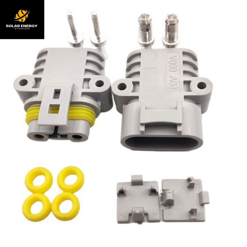 Waterproof Anderson 50A male and female connector power plug-in 24V/12V ...
