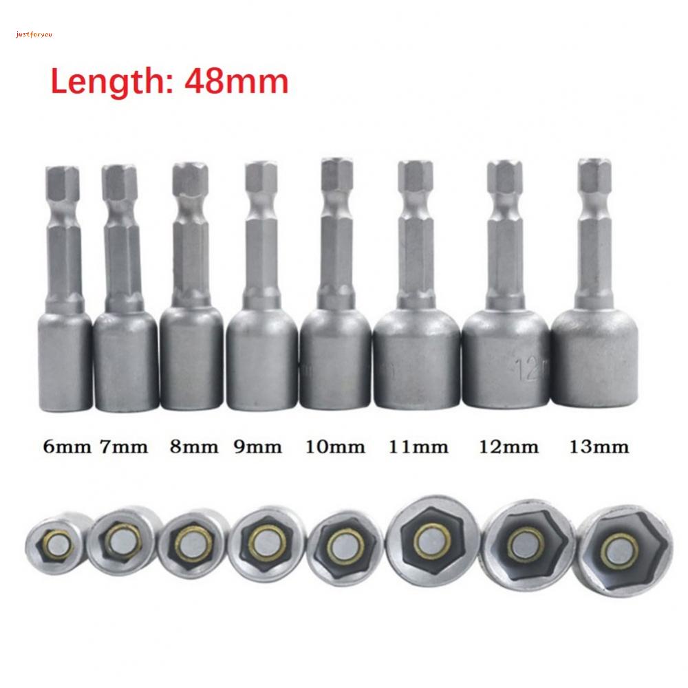 6-13mm Impact Socket Magnetic Nut Screwdriver 1/4" Hex Shank Electric ...