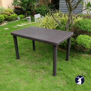 RATTAN DINING TABLE 30X48 RATTAN TABLE / STURDY RECTANGULAR OFFICE ...