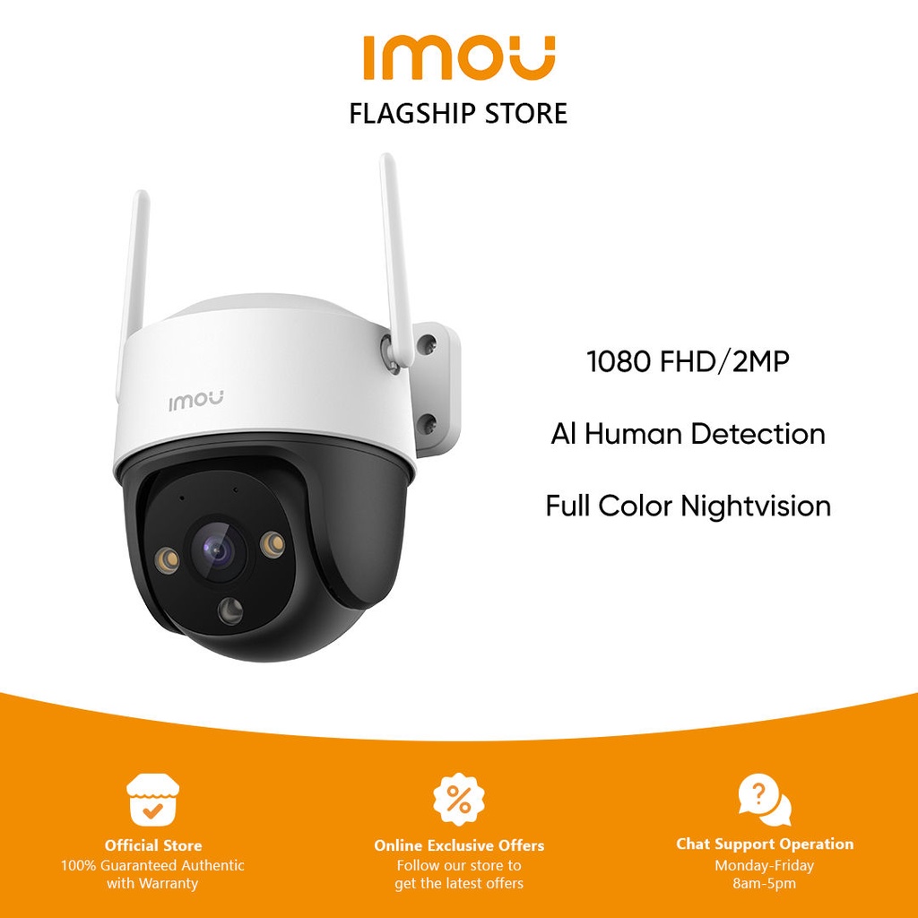 IMOU Cruiser SE-WIFI 2MP/ 4MP, Outdoor Pan & Tilt Wi-Fi CCTV,3.6mm ...