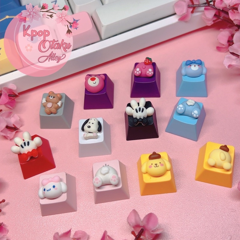 Mini Character Head & Bum Artisan Keycap | Kpop Otaku Alley Keycaps ...