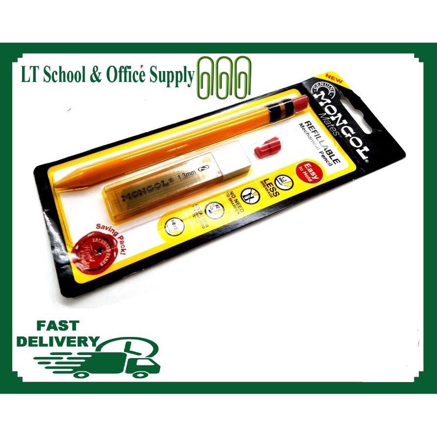 MONGOL MATES REFILLABLE MECHANICAL PENCILSET DRAWING SKETCHING PENCILS ...
