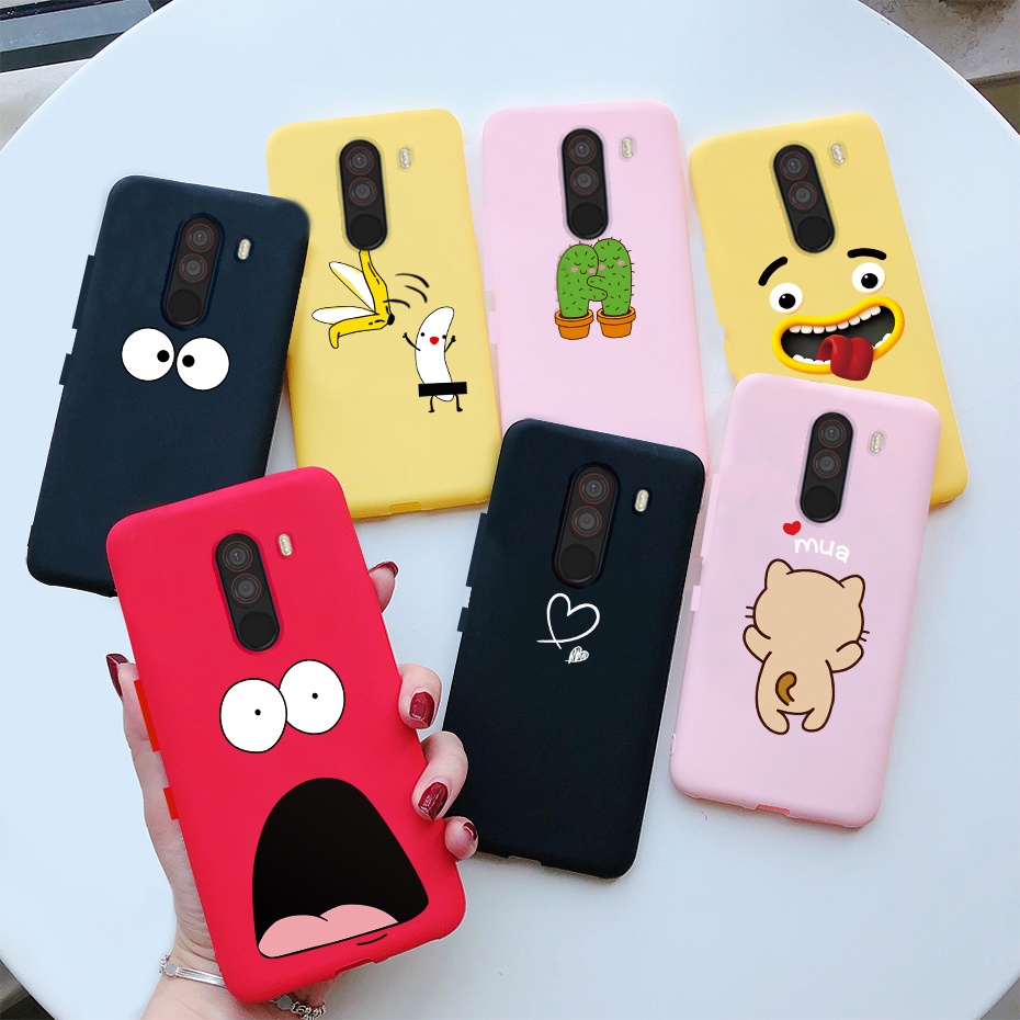 Xiaomim Pocophone F1 (Xiaomi Poco F1) Casing Cute Cartoon Jelly Painted ...